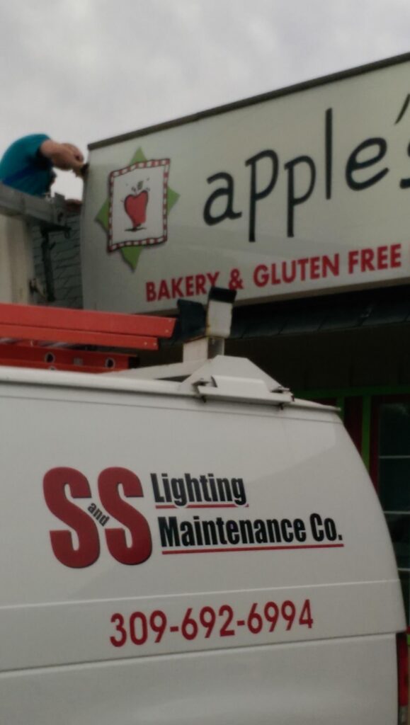 Apple’s Bakery Sign Installation - Welcome to S&S Signs, Lighting ...
