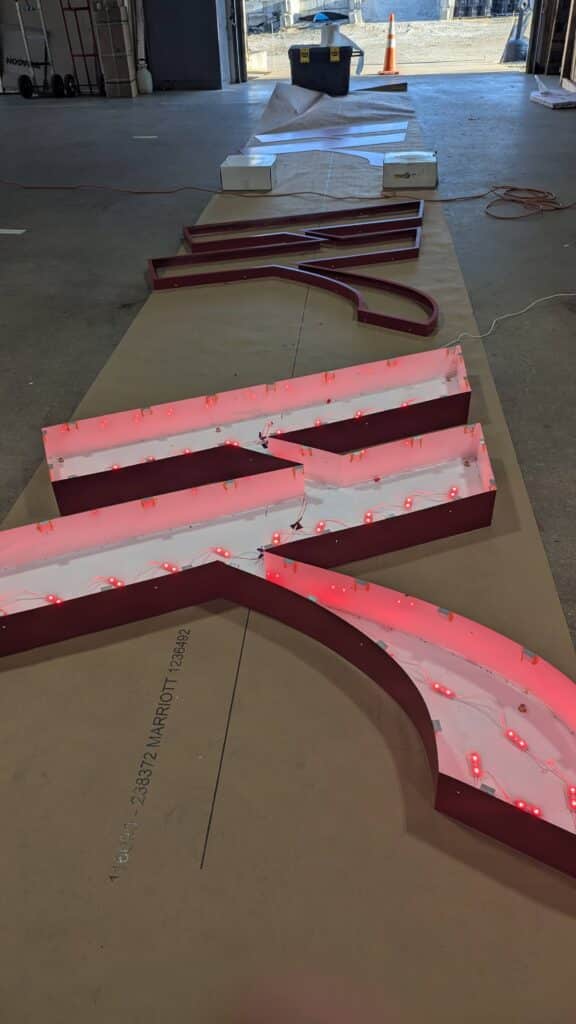 Marriott custom sign - Welcome to S&S Signs, Lighting, & Electrical
