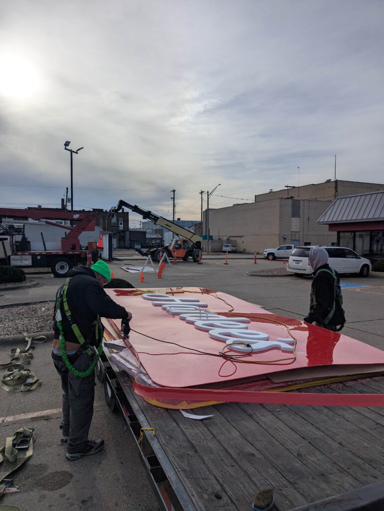 corporate sign installation hardees - Welcome to S&S Signs, Lighting ...